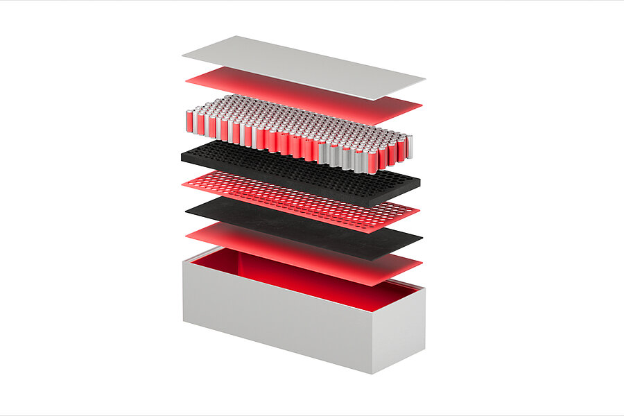 Adhesive tapes for battery bonding in electric cars